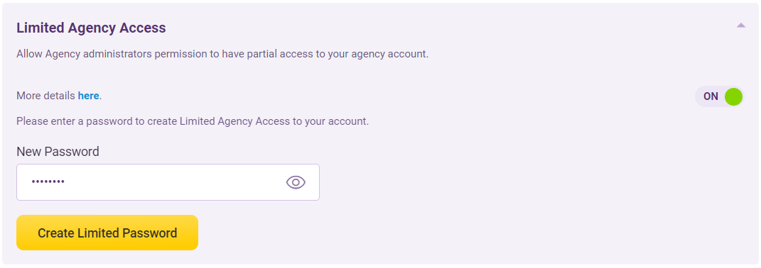 Agency Center – Limited Access – Wiki